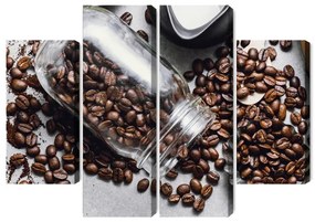 Vícedílný obraz Ingredience Pro Přípravu Kávy Nedostatek Nedostatek Plátno Canvas 160x120