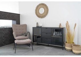 House Nordic Set křesla a podnožky GLASGOW šedý