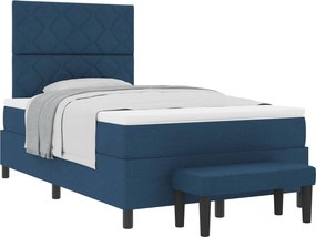 Postel s boxspringem s polštářem Modrá 120 x 190 cm textil 3344134