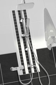Invena Dokos, nástěnná sprchová baterie, bílá-chromová, INV-BN-19-002-V