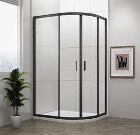 Polysan Easy Black sprchový kout asymetrický 80x100 cm EL2915B