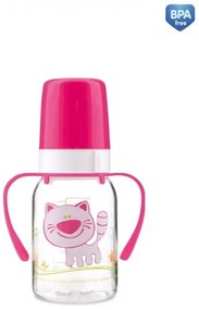 Canpol Babies Láhev s potiskem CUTE ANIMALS 120 ml s úchyty BPA 0%