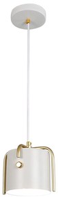 Toolight, stropní svítidlo Elegant White 1xE27 APP935-1CP, bílá-zlatá, OSW-03235