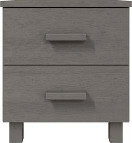 Noční stolky HAMAR 2 ks světle šedé 40x35x44,5 cm masivní dřevo 340411