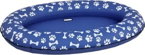 PawHut nafukovací člun pro psy, skládací plovoucí vodní podložka pro psy s rukojetí, pro psy do 40 kg, 155x104x25 cm, modrá