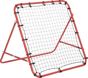 HOMCOM Rebounder na fotbal, Odrazová stěna, Kovový rám s PE tkaninou, Odrazová stěna pro baseball a basketbal, Fotbalová brána pro trénink mládeže 96x