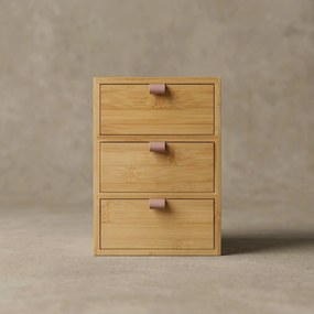 Bambusový organizér NILA se 3 šuplíky, 21 cm