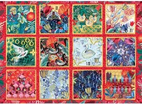 GIBSONS Puzzle 12 dní do Vánoc / 1000 dílků / 49 x 68 cm
