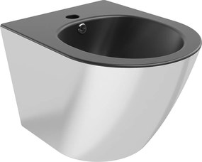 Mexen Lena, závěsný bidet 480x370x325 mm, černá matná - stříbrná, 35224874