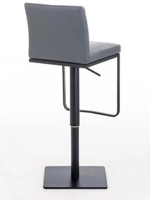 Barová židle Methow - umělá kůže | šedá