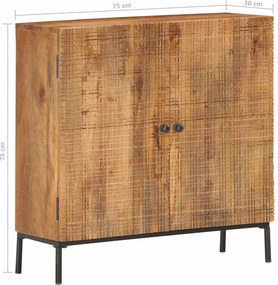 Příborník 75 x 30 x 75 cm masivní mangovníkové dřevo 286558