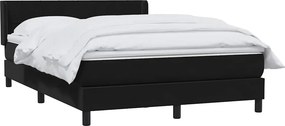 Box spring postel s matrací černá 160x210 cm samet 3318119