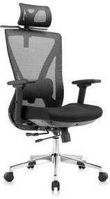 Kancelářská ergonomická židle VERTE V — černá, nosnost 150 kg