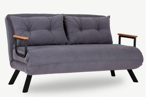Designová rozkládací sedačka Hilarius 133 cm šedá