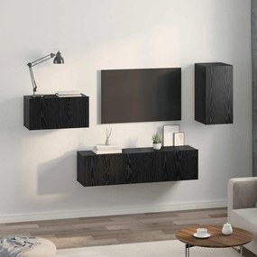 Sestava TV skříněk 4 ks Černý dub Kompozitní dřevo 3393298
