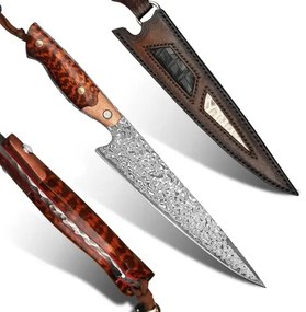 KnifeBoss damaškový nůž Chef 8" (205 mm) Snakewood VG-10