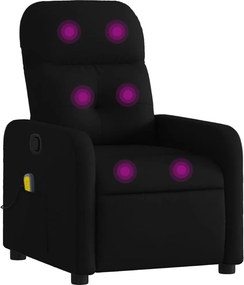 Masážní křeslo s polohovacím mechanismem, černé, látkové 3206937