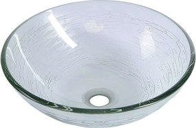 Sapho Beauty - Umyvadlo na desku, průměr 42 cm, čiré sklo 2501-18
