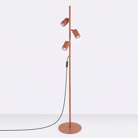 Hliníková stojací lampa s ohybatelnou konstrukcí v cihlové barvě (výška 155 cm) Gleam – Sollux