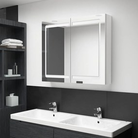 LED koupelnová skříňka se zrcadlem zářivě bílá 80 x 12 x 68 cm 326517