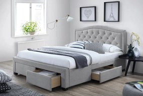 Casarredo - Komfort nábytek Čalouněná postel ELECTRA 180x200, s úložným prostorem, šedá