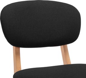 Barové židle 2 ks černé textil 289373