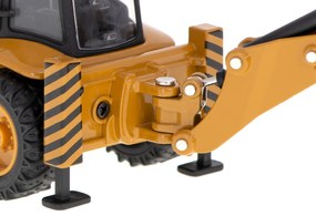 Creative Corner Bagr s nakladačem, buldozer s lžící Kovový model H-toys 1704 1:50