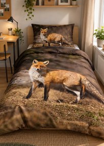 3d povlečení s liškou - Fox Fox 140x200 cm