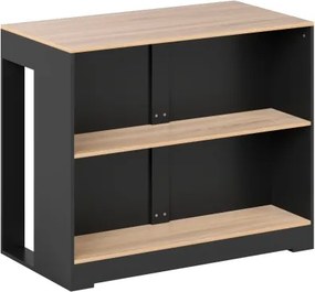 HOMCOM barový pult kuchyňský ostrov s 3 policemi pro obývací pokoj a obytný prostor, 113x60x90 cm, černá a dřevo