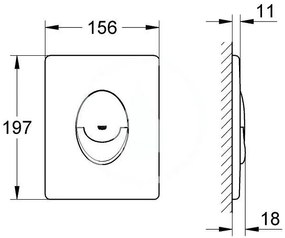 Grohe - Ovládací tlačítko splachování, chrom