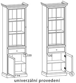 Obývací stěna LUCCA b | 4 díly | sestava C | 529,6 cm | bílá
