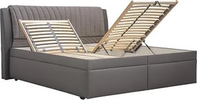 Blanař Čalouněná postel VANDA 160 MATRACE RIANA s úložným prostorem, HUGO 90/LOFT GREY/RANGO DUO 2a