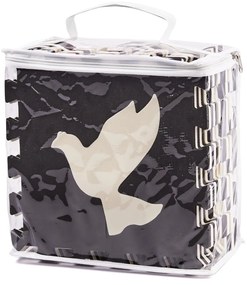 Creative Corner Pěnové puzzle podložka / ohrádka pro děti 25 kusů černá a bílá