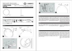 LUMINA RONDE SENZOR průměr 60 cm zrcadlo na chodbu do předsíně nástěnné do koupelny 412-474