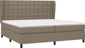 Box spring postel s matrací taupe 200x200 cm textil 3128313