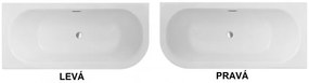 BESCO Asymetrická vana AVITA SLIM+ Nožičky k vaně - Bez nožiček, Rozměr vany - 180 × 80 cm, Způsob provedení - Levé VANAVIT18SLIMLP