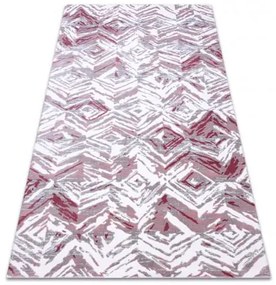 koberec AKRYL DIZAYN 121 světle šedá / světle růžová velikost 160x230 cm | krásné koberce cz