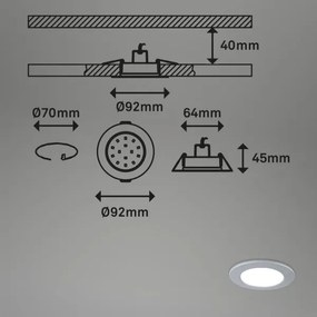 Briloner - SADA 3x LED Stmívatelné koupelnové svítidlo LED/4,8W/230V IP65
