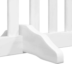 Zábrana pro psy s dvířky skládací 10 panelů bílá 800 cm topol 3155679
