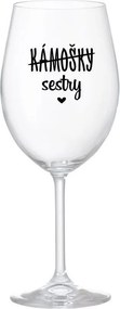 KÁMOŠKY - SESTRY - čirá sklenice na víno 350 ml