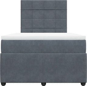 Box spring postel s matrací tmavě šedá 120 x 200 cm samet 3294611