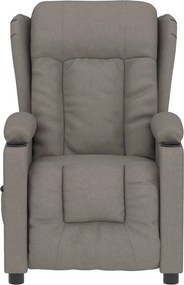 Elektrické polohovací křeslo taupe textil 3098785
