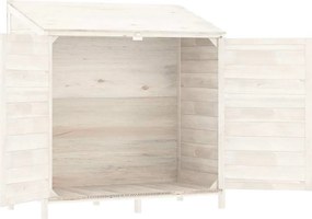 Zahradní kůlna bílá 102 x 52 x 112 cm masivní jedlové dřevo 152183