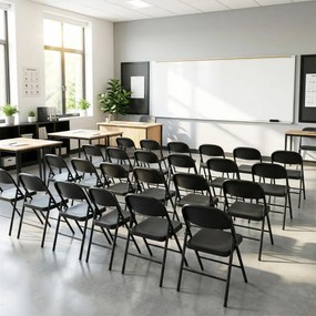 Costway Sada 6 skládacích židlí z kovu a plastu skládací židle