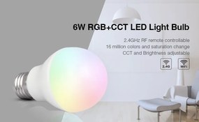 LED Solution Mi-Light MiBoxer RF LED žárovka RGB+CCT 6W E27 FUT014