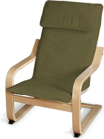 Sedák na dětské křeslo IKEA Poäng barva zelená látka pletený vzor
