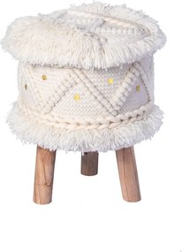XXXLutz TABURET, dřevo, textil, 38/50/38 cm - Taburety - 005937036305