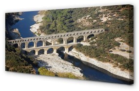 Obrazy na plátně řeka Řím Akvadukty 125x50 cm