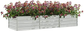 Zahradní vyvýšený záhon 240x80x45 cm pozinkovaná ocel stříbrný 316888