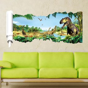 Živá Zeď Samolepka Dinosauři a Tyranosauři